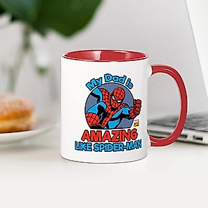 CafePress My Dad Is Amazing Like Spider Man Mug Ceramic Coffee Mug, Tea Cup 11 oz