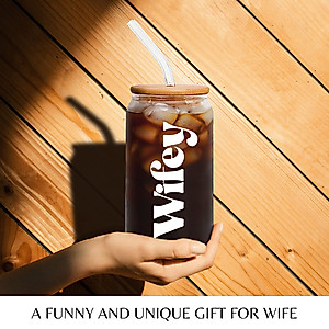Gifts for Wife from Husband - Wife Gifts - Wedding Anniversary, Birthday Gifts for Wife, Mothers Day Gifts for Wife, Valentines Day Gifts for Wife - Romantic I Love You Gifts for Her - 16 Oz Can Glass