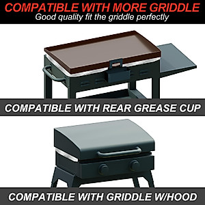 Upgraded Wind Guards for Blackstone 22" Griddle, Grill Accessories for Griddle Grill and Camping, Stainless Steel Magnetic Wind Screen Protect Flame Hold Heat, Compatible with Hood and Side Shelf