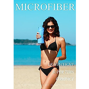 2 Pack Microfiber Lightweight Thin Beach Towel Sand Free Quick Dry Super Absorbent Compact Oversized Large Towels for Swimming Pool Yoga Gym Travel Vacation Beach Accessories Essentials for Adults