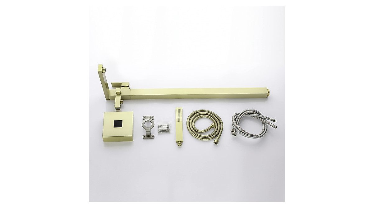 Elegant SHAMANDA Freestanding Bathtub Faucet in Gold