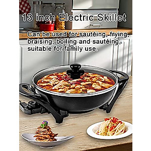 13 Inch Nonstick Electric Skillet - for Roast Fry Steam