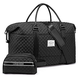 LOVEVOOK Weekender Bag for Women Cute Travel Tote Bag Gym Duffel Bag with Toiletry Bag Carry On Bag Overnight Bag with Wet Pocket Hospital Bag for Labor and Delivery