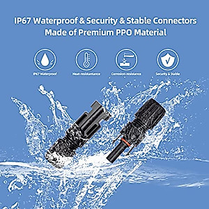 Maelorso Solar Crimping Tool Kit with Solar Connectors, Crimper for AWG14-10,2.5/4/6mm²Solar Panel PV Cable, Wire Stripper and Solar Connector Spanner Wrench