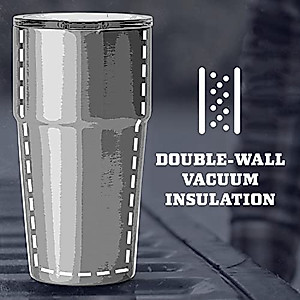 YETI Rambler 16 oz Stackable Pint, Vacuum Insulated, Stainless Steel with MagSlider Lid, White