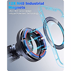 OQTIQ for MagSafe Vent Phone Mount[Round Vent Solution] Magnetic Phone Holder for All Car Benz Mini Accessories Cell Phone Holder Mount for iPhone 14 13 12 Pro Max Mini Plus MagSafe Case