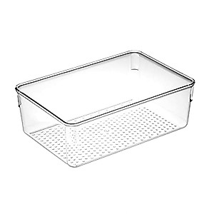 Plastic Cosmetic Storage Organizer Box Containers, VALINK Makeup Organizer for Bathroom, Bedroom and Vanity Countertops