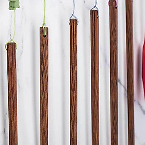 32cm/12.6inch Cooking Extended Wooden Chopsticks Reusable, 2 Pairs Chop Sticks for Kitchen Noodles Frying Hotpot with Lanyard, Japanese Chinese Extra Long Anti-Slip Chopsticks