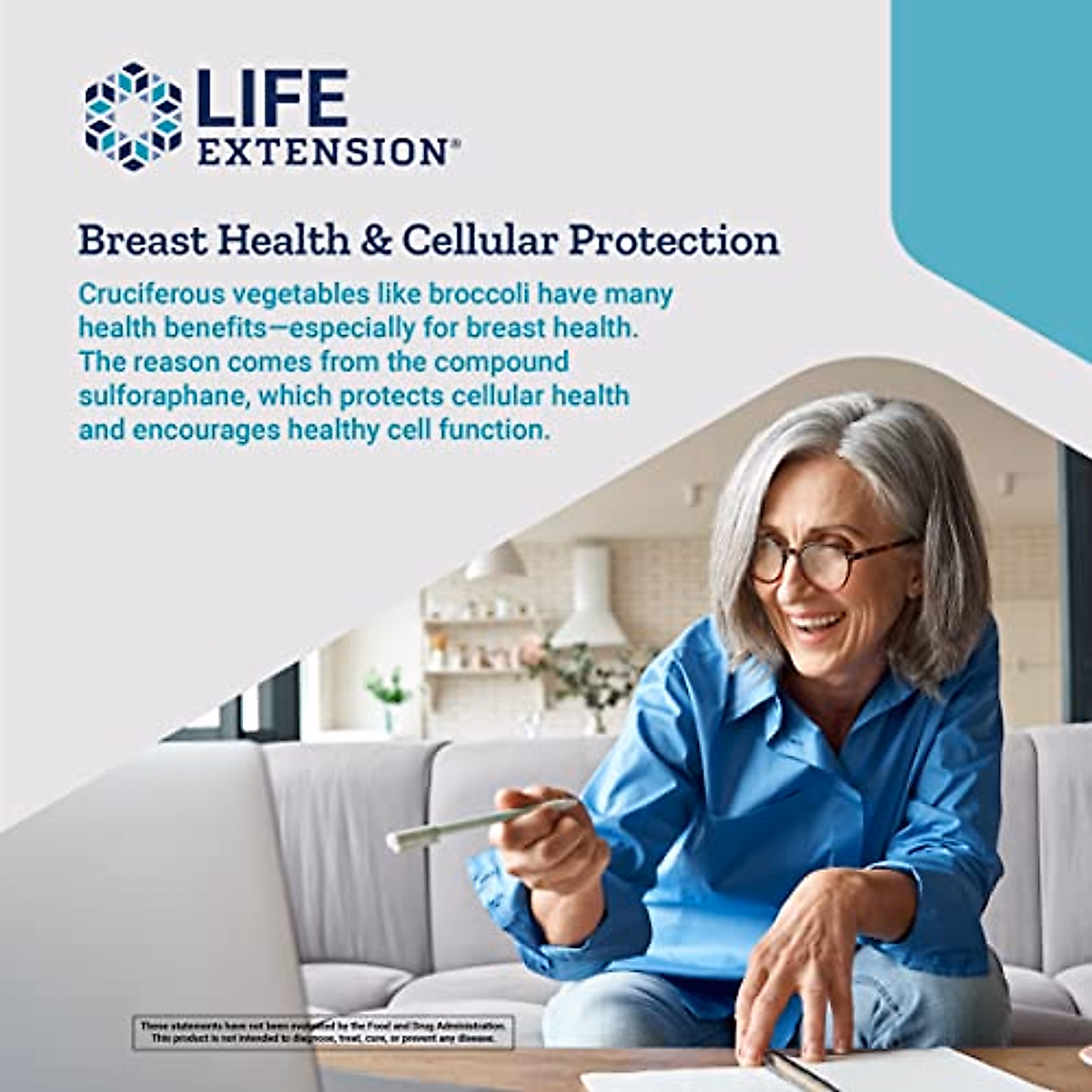 Life Extension Optimized Broccoli & Cruciferous Blend – Broccoli Seed, Rosemary, Cabbage Extract Green Vegetable Food Supplement - Gluten-Free, Non-GMO, Vegetarian – 30 Tablets