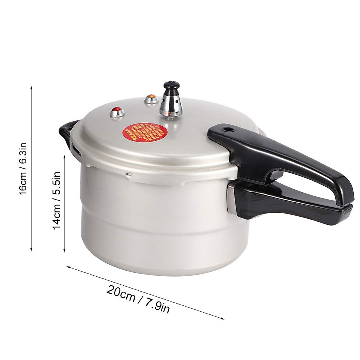 Cooking Tool, Versatility Explosion Proof Easy To Clean Superior Craftsmanship Pressure Cooker, Contemporary Design Stovetop For Open Flame Stove(20Cm (Gas, Gas))