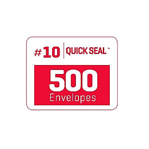 500 #10 Single Left Window SELF Seal Security Envelopes - Super Strong Quick-Seal Self Sealing Closure, Security Tinted, Size 4-1/8 x 9-1/2 Inches, 24 LB - 500 Count (35210)