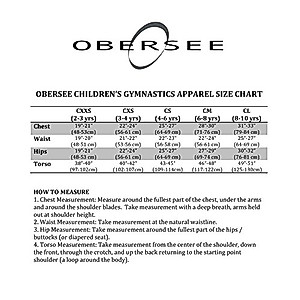 Obersee Girl's Gymnastics Leotard, Pink Diagonal, CXXS