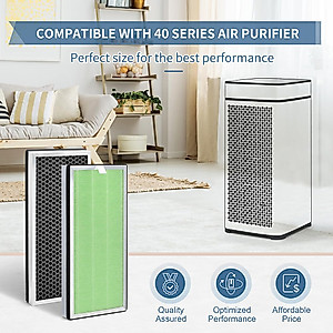 Zouhwaso Toxin Absorber 40 Filter Compatible with MA Series 40 Air Cleaner pur-ifier, 3-in-1 Composite Filtration with Upgrade acti-vated car-bon Filter, H13 HEPA and Fine Pre-Filter, Pack of 2