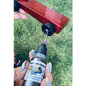 Maximum Velocity Premium Pinewood Car Graphite Powder | Easy Application tip for Derby Car Wheels & Axles | Graphite Lubricant for Pine Derby Car Kits