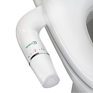 Ciays Bidet Attachment for Toilet Ultra-Slim Bidet Sprayer Non-Electric Dual Nozzle for Feminine/Posterior Wash Bidet Toilet Attachment with Pressure Controls，Sliver/White