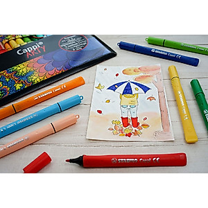 Felt Tip Pen - STABILO Cappi Wallet of 12 Assorted Colours