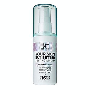IT Cosmetics Your Skin But Better Setting Spray+ - Protects Makeup, Controls Shine, Provides Hydration - 16-Hour Hold - With Hyaluronic Acid, Coconut Water & Aloe Vera - 3.4 fl oz