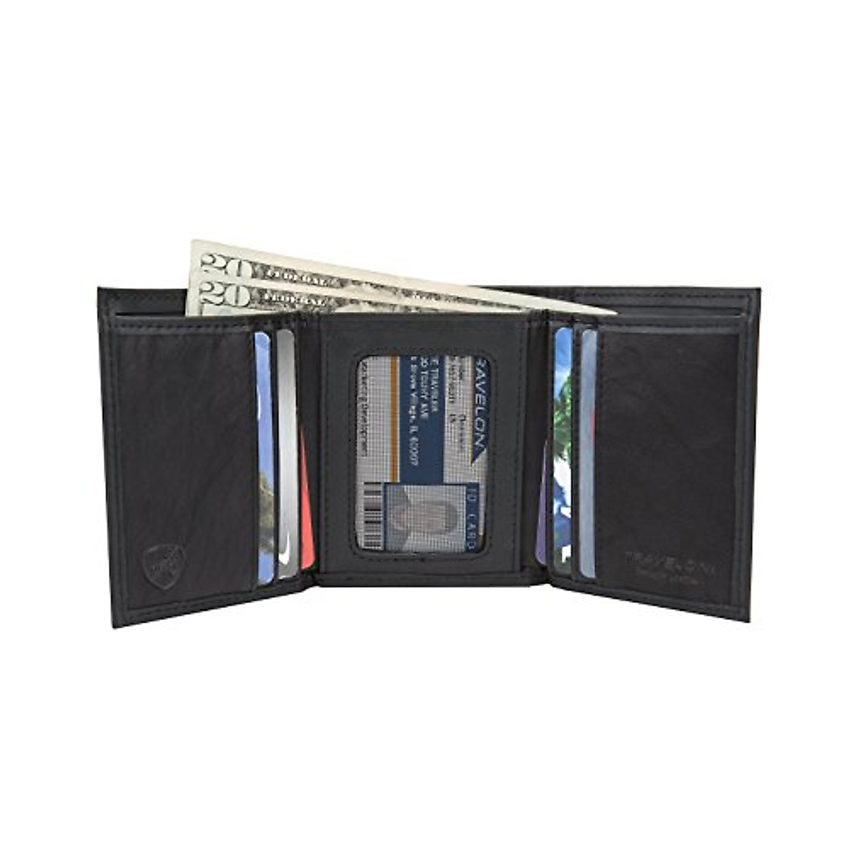 Travelon Safe Id Classic Trifold Wallet, Black, One Size