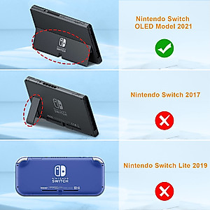 Fintie Case for Nintendo Switch OLED Model 2021 with 3 Game Card Slots, Anti-Slip Soft Silicone Shockproof Protective Cover, Ergonomic Grip Case for Switch OLED Model Console 7.0", Blue