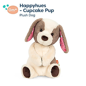 B. toys- B. softies-12" Plush Dog - Huggable Dog Stuffed Animal Toy – Soft & Cuddly Plush Puppy – Washable – Babies, Toddlers, Kids- Happy Hues- Cupcake Pup- 0 Months +