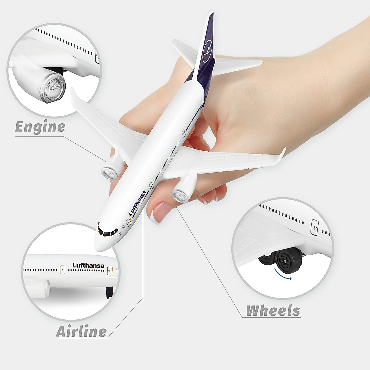 Joylludan Model Airplanes Plane Lufthansa Model Airplane Planes Aircraft Model for Collection & Gifts