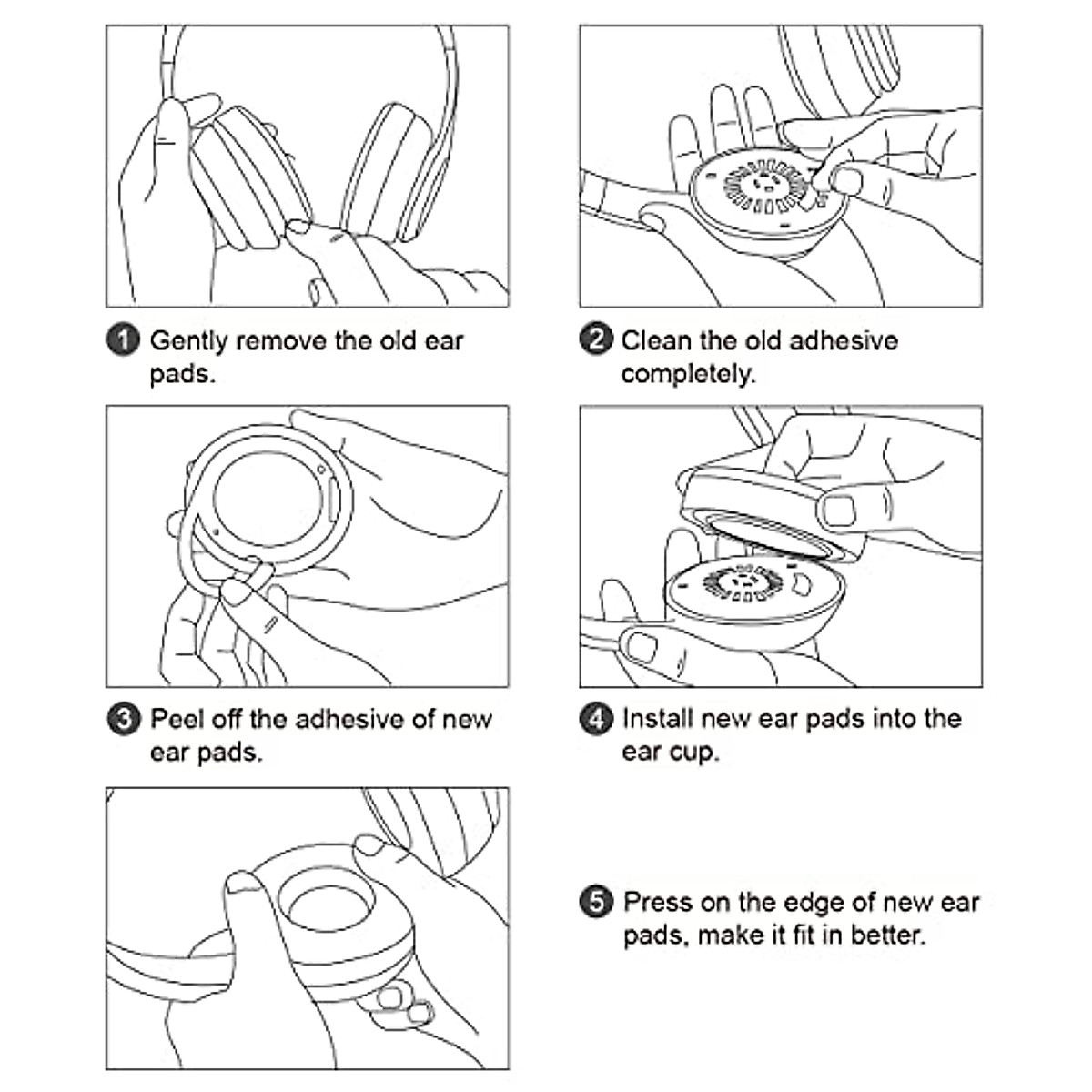 ELZO Replacement Ear Pads Cushions for Beats Studio 2 & Studio 3 Wired & Wireless Headphones, Earpads with Soft Protein Leather, Noise Isolation Memory Foam, Black