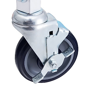 ReunionG 20 Tier Bun Pan Rack, Bakery Rack with 2 Lockable Wheels, 20 Sheet Aluminum Storage Cooling Trolley with Open Shelf, Dough Pizza Baking Mobile Rack for Home Commercial