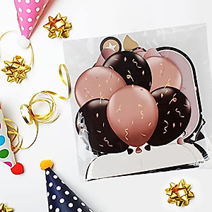 LINGTEER Happy 90th Birthday Rose Gold Table Honeycomb Centerpieces Cheers to 90th Birthday Ninety Years Old Party Table Decorations Gift Sign.