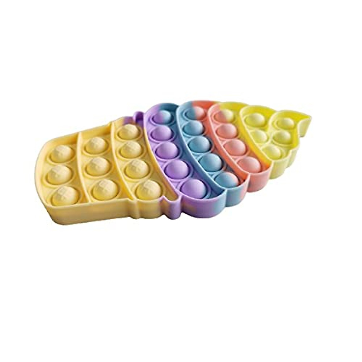 K&W Push Pop It Popsicle Cone – Ice Cream Sensory Silicone Fidget Toys – Stress Relief, Autism & Anti-Anxiety – Flexible, Odorless & Easy to Play - Perfect for Elderly, Adults & Kids | Colorful