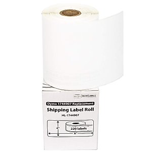 HOUSELABELS Compatible DYMO 1744907 Shipping Labels (4" x 6"), Strong Permanent Adhesive, Compatible with DYMO LW 4XL, Rollo & Zebra Desktop Printers, 20 Rolls /4400 Labels