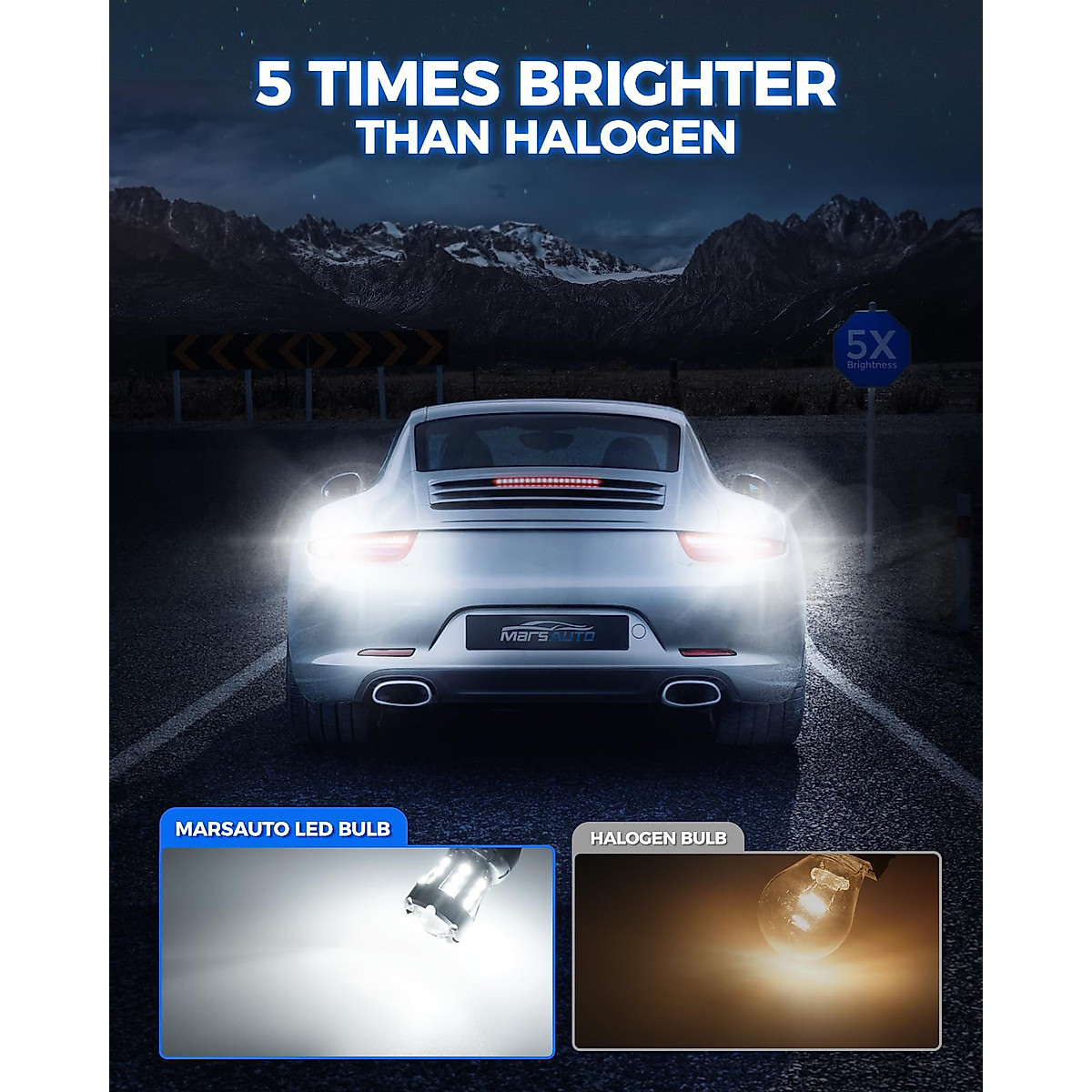 Marsauto 2024 New Upgrade 921 912 LED Bulbs, T15 for Reverse Backup Light, W16W 906 904 902 922 Truck Cargo Light Bulb, 2800Lumens 500% Brighter Super Bright Light 6000K Xenon White, Pack of 2