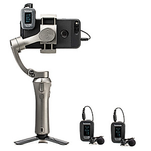 Saramonic Advanced 2.4 GHz 2-Person Wireless Clip-On Microphone System with Lavaliers for Cameras, Mobile Devices and More (Blink 500 Pro B2), Black,2X TX - TRS/TRRS, BLINK500PROB2