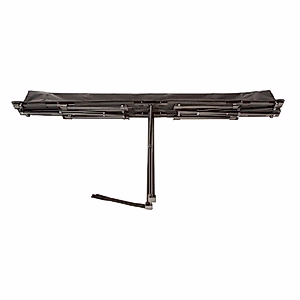 Kamp-Rite Standard Kwik Cot Quick Setup 1 Person Sleeping Bed with Side Storage Pockets, Storage Hammock and 600D Carry Bag, Black