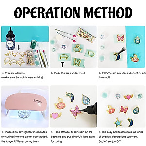 OSBANG Crystal Clear Hard UV Resin Upgraded Formula Ultraviolet Fast Curing Resin for Jewelry Making Craft Decoration Hard Transparent Glue Solar Cure Sunlight Activated Resin Casting & Coating (200g)