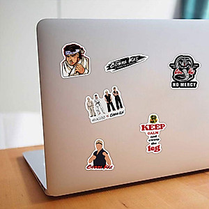 100Pcs Cobra Kai Stickers for Water Bottle, Funny TV Series Decal Gifts, Waterproof Stickers Pack for Teen Adult Laptop Computer Skateboard Phone Luggage Guitar Travel Case Bike