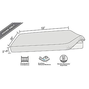 BlueSnail Waterproof Crib Fitted Sheets, Crib Mattress Protector for Standard Crib and Toddler Mattresses(2 Pack,Heather Gray)