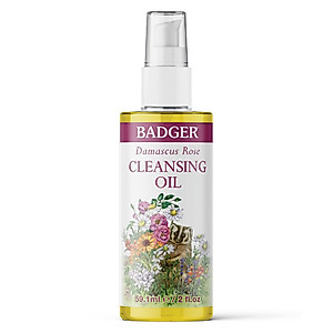 Badger - Face Cleansing Oil, Damascus Rose, Certified Organic Face Oil Cleanser, Natural Facial Cleansing Oil, Natural Oil Cleanser for Face, Face Cleanser Oil, 2 oz