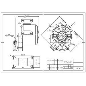 AKaSping 24V 250W Electric Bicycle Conversion Kit E-Bike Wheel Motor Kit with Chain Brush Motor for 16-28 Inchs Regular Bicycles