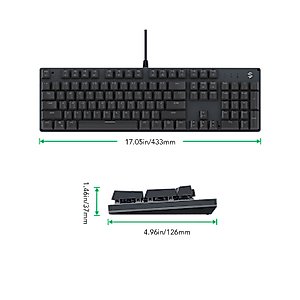 Black Shark RGB Mechanical Gaming Keyboard LED Backlit Wired Keyboard with Blue Switches, Fully Programmable, Anti-Ghosting 104 Keys for Desktop PC, Sixgill K2