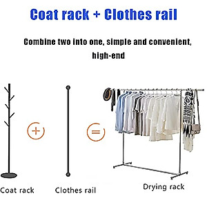 XiTuanYuan Clothes Drying Racks Stainless Steel Retractable Racks Clothes Rack for Indoor Outdoor with Windbreak Hook