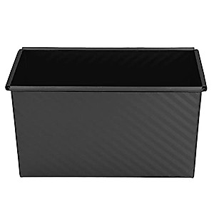 VTOSEN Bread Baking Pan - Non Stick Bread Bakeware Mold with Wavy Grain Vent for Homemade Bread - Perfect Bread Loaf Pan for Bakery Kitchen(Black)
