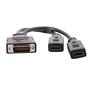 cablecc DMS-59Pin Male to Dual HDMI 1.4 HDTV Female Splitter Extension Cable for PC Graphics Card