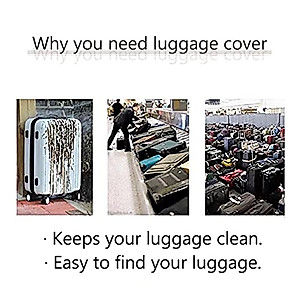 Mumeson Travel Luggage Covers Washable Spandex Polyeester Elastic Luggage Protect Cover Suitcase Protective Cushion Womens Girls Fit Inch 22 23 24 25