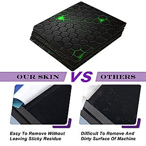 FOTTCZ Whole Body Vinyl Skin Sticker Decal Cover for PS4 Pro Console and 2PCS Controller Skins Carbon Shape