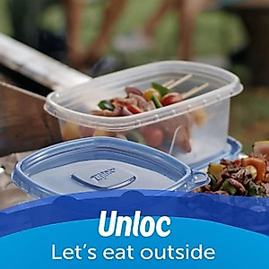 Ziploc Storage Containers Large Rectangle 2 Pack One Press Seal 2.25 QUART