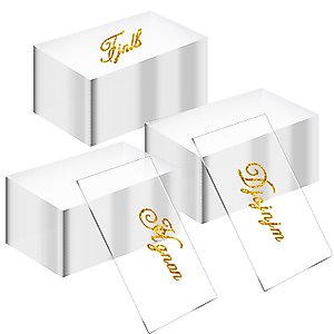 Clear Acrylic Place Cards, 3.5" x 2" Small Rectangle Acrylic Blank Seating Card, Escort Name Plate for Table Setting, Wedding, Dinner Party, 120 Pcs
