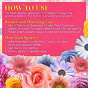 Rose & Flower Natural Plant Food for Prize Winning Blooms in Homes & Gardens by Bloom City, Quart (32 oz)
