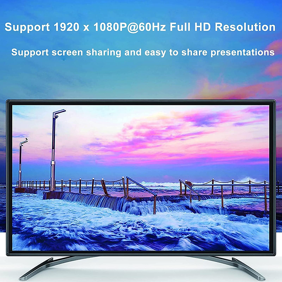 CLAVOOP HDMI to VGA Adapter for Monitor, 1080P Gold-Plated HDMI to VGA Adapter Male to Female Converter Compatible for Computer Desktop Laptop PC Monitor Projector HDTV Chromebook Xbox and More