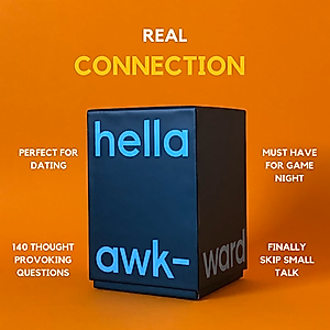 Hella Awkward Card Game - 140 Deep Conversation Icebreakers for Couples and Friends!