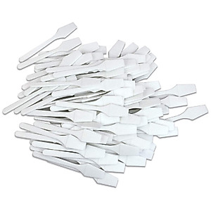 PANA (200 Pieces of White Color Cosmetic Make Up Disposable Plastic 2.5" Spatulas Skin Care Facial Cream Mask Spatula